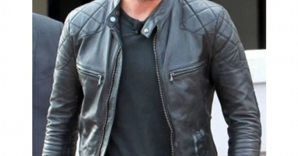 Black Leather David Beckham Jacket