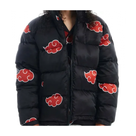 Mens Akatsuki Black Puffer Jacket
