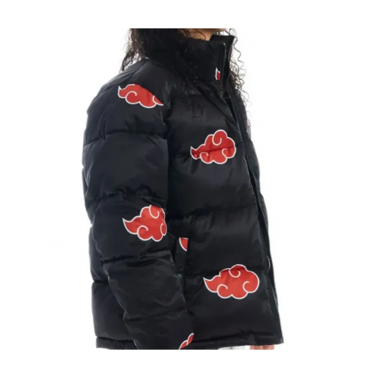 Mens Akatsuki Black Puffer Jacket