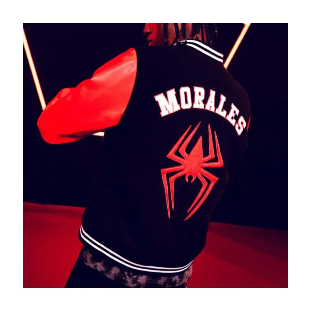 Miles Morales Spider-Man Across the Spider Verse Varsity Jacket