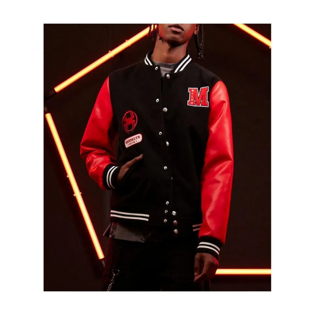 Miles Morales Spider-Man Across the Spider Verse Varsity Jacket