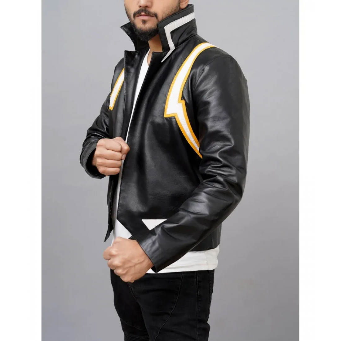 My Hero Academia Denki Kaminari Cosplay Costume Leather Jacket MHA Denki Outfit