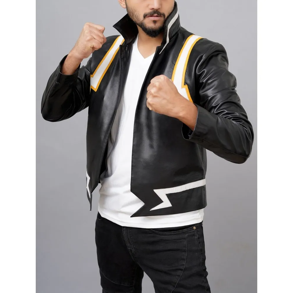 My Hero Academia Denki Kaminari Cosplay Costume Leather Jacket MHA ...