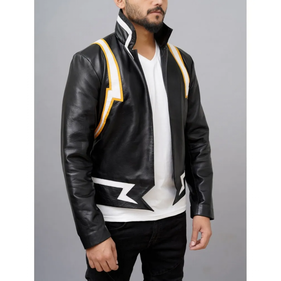 My Hero Academia Denki Kaminari Cosplay Costume Leather Jacket MHA ...