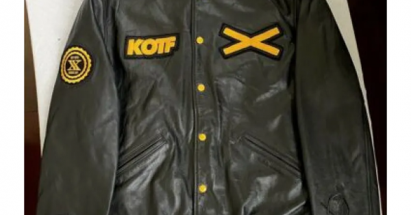 The Weeknd XO KOTF Leather Yellow Varsity Jacket